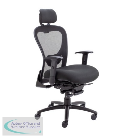 Strata High Back Chair with Seat Slide - Black €489.00 | Abbey Office ...