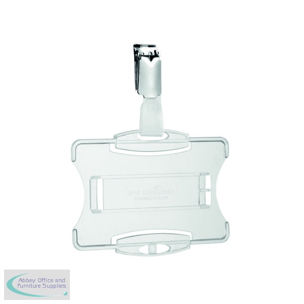 Durable Security Pass Holder with Clip 54x85mm Clear (Pack of 25) 8118/ ...